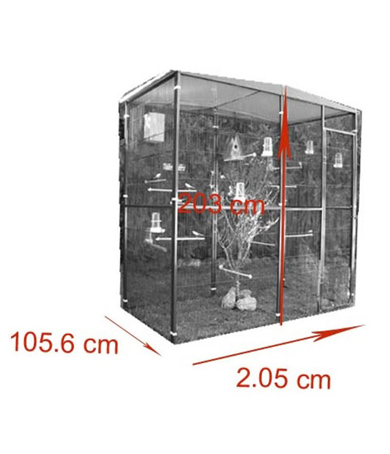 Aviaries for little birds: 2 sqm garden aviary with door IMOR®