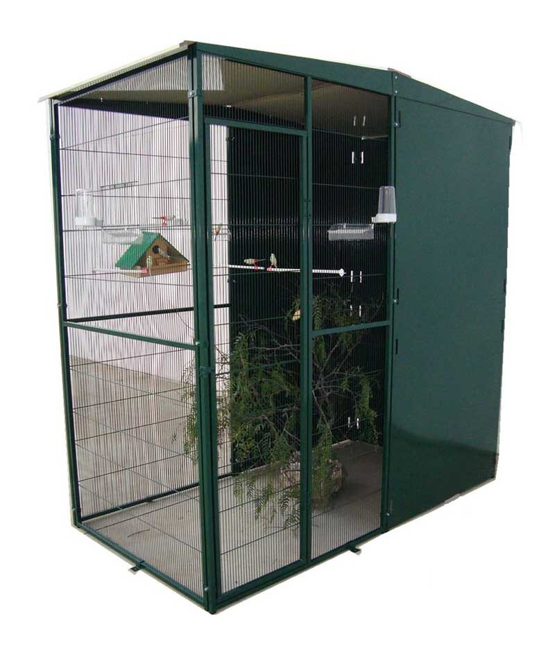 Volières pour petits oiseaux: Volière de jardin de 2m2 avec 3 panneaux ...
